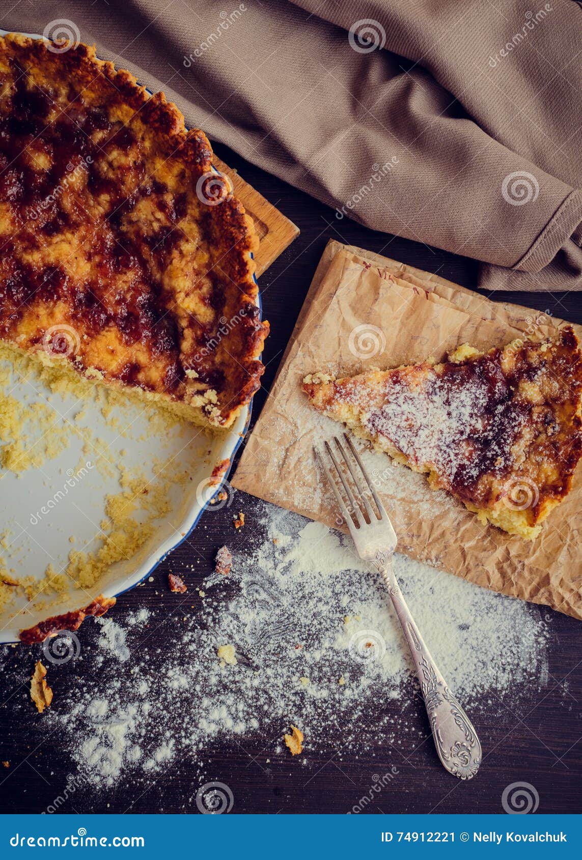 Torta Italiana Tradicional Crostata Imagem de Stock - Imagem de ...