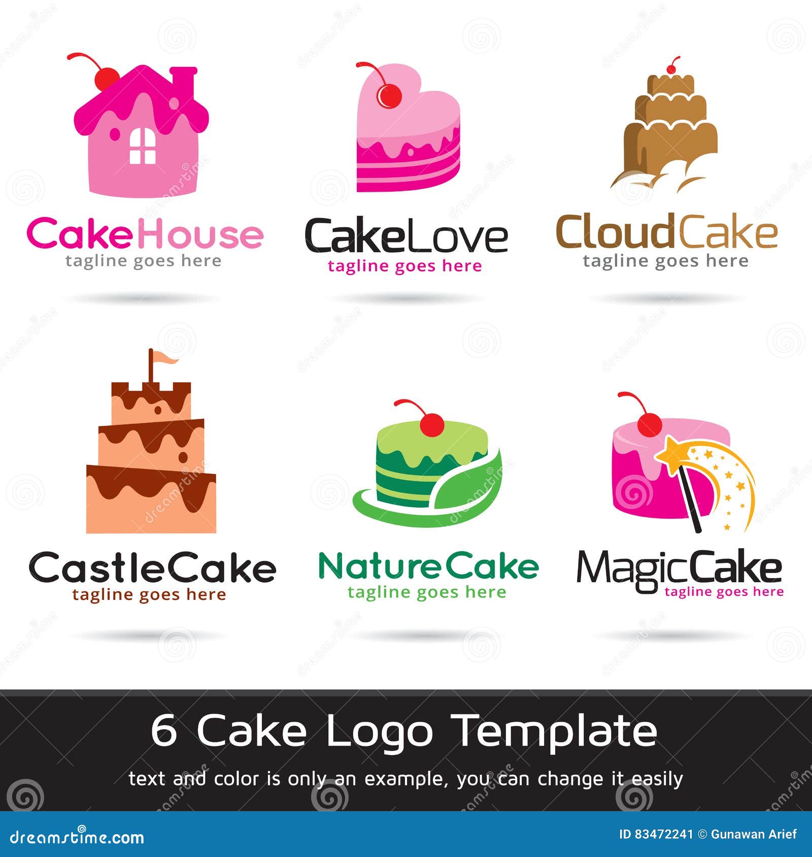 Torta Logo Template Design Vector Ilustración del Vector - Ilustración ...