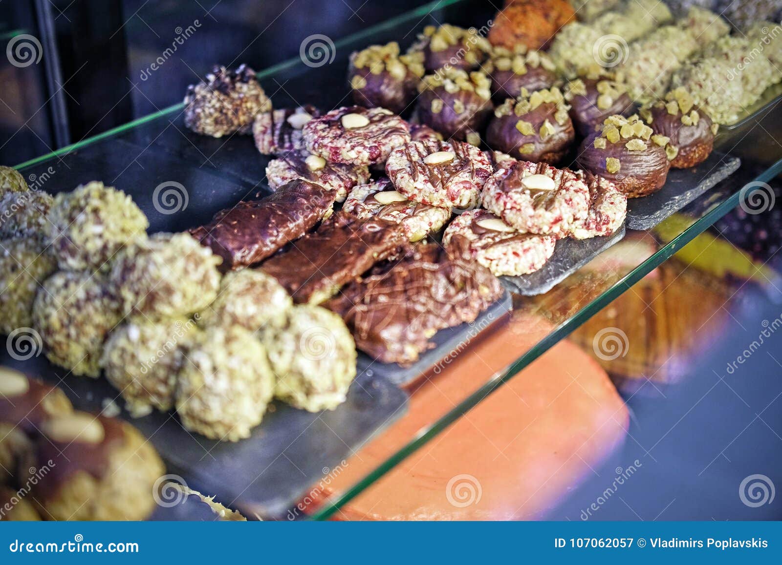Tortas Deliciosas Del Bocado Del Chocolate Imagen de archivo - Imagen ...