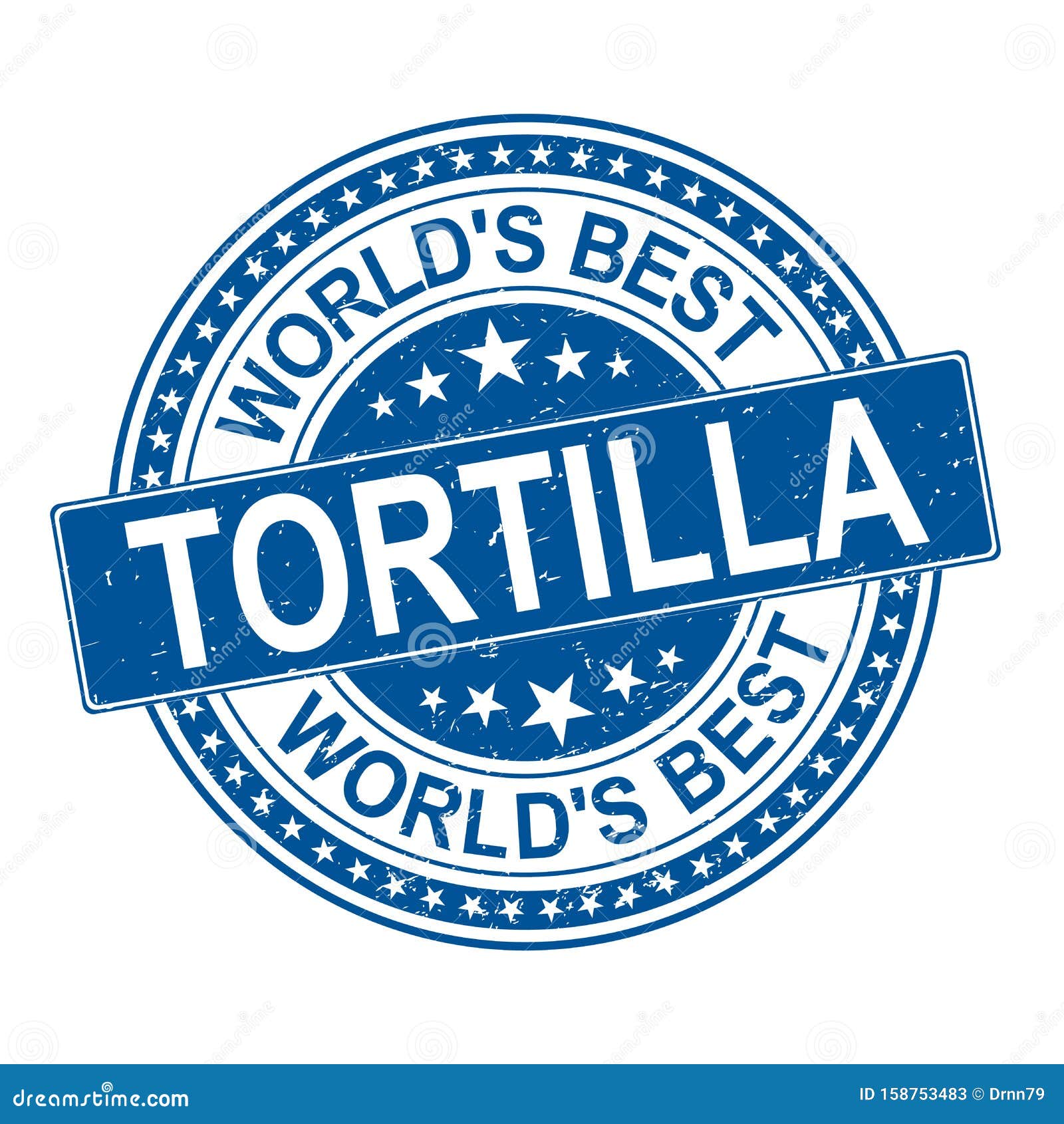 Tortilla Vintage Label, Logo Design Template on White Background Stock ...