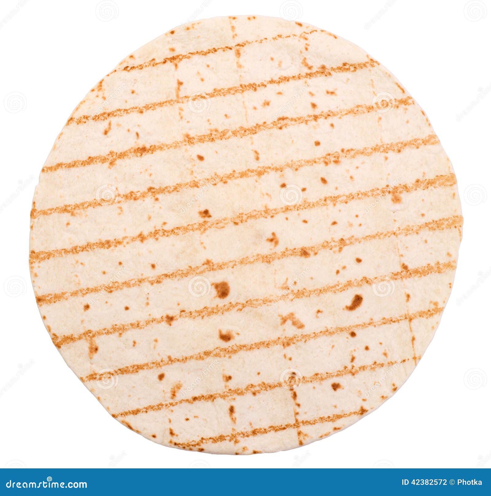 Tortilla Wrap Isolated on White Stock Photo - Image of white, chapati ...