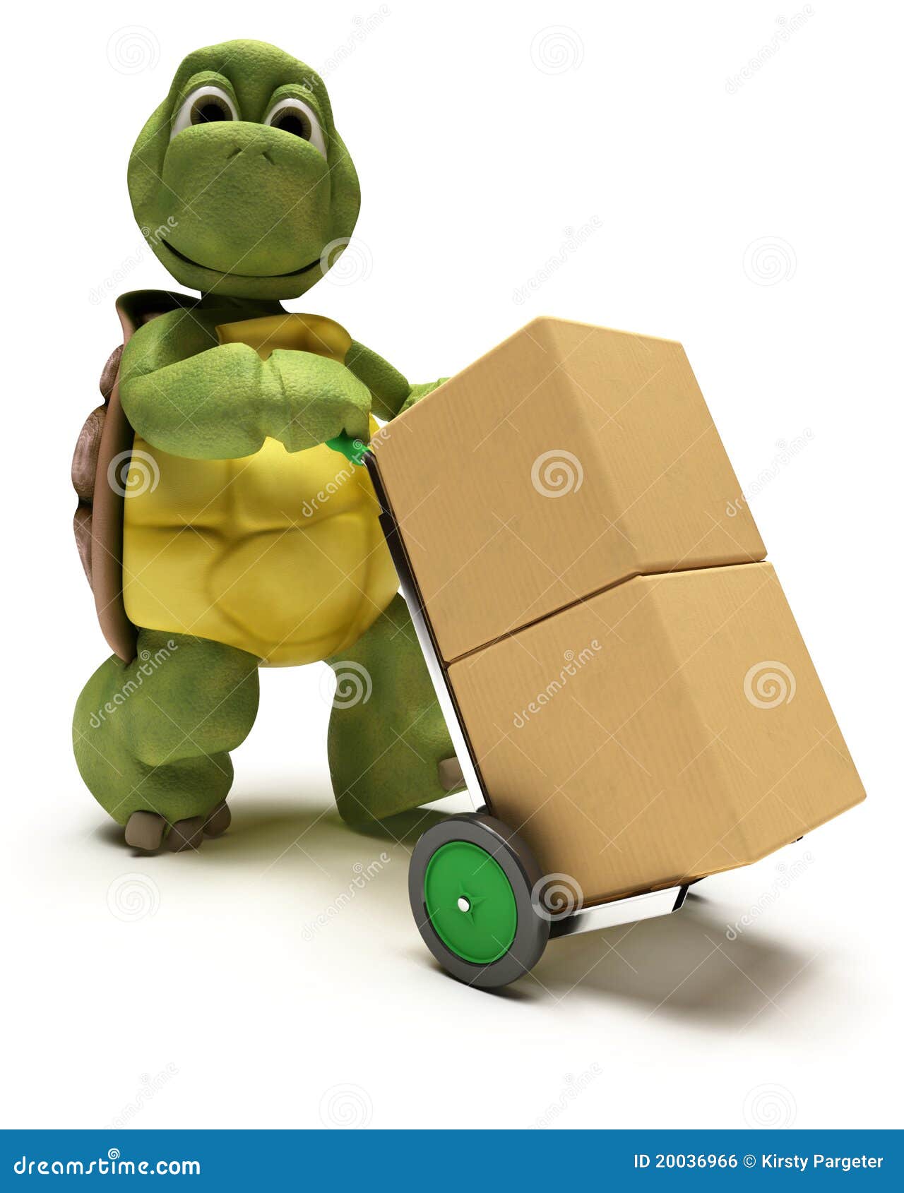 Tortoise with Boxes for Shipping Stock Illustration - Illustration of ...