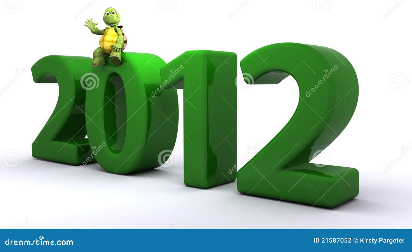 Tortoise Bringing the New Year in Stock Illustration - Illustration of ...