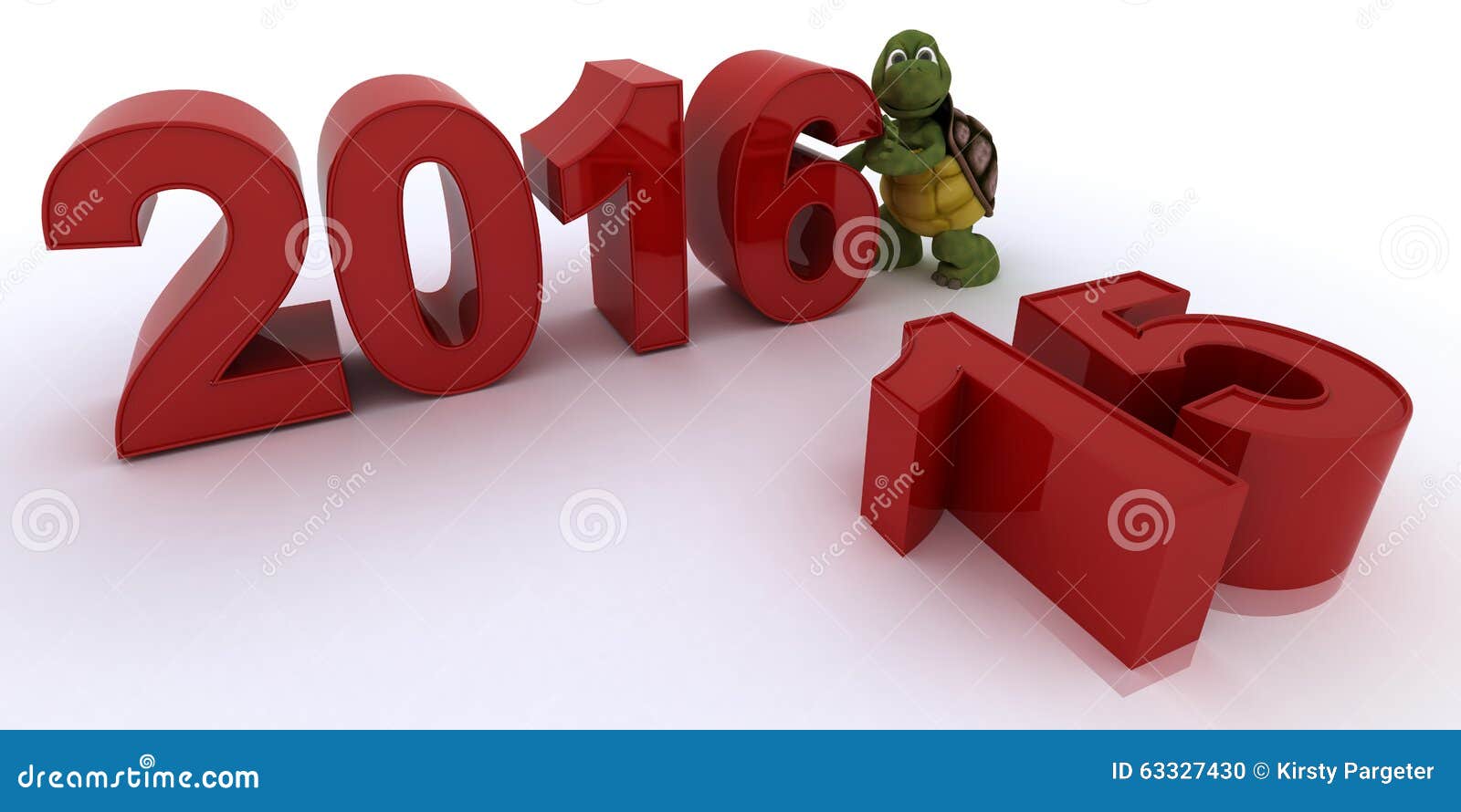 Tortoise Bringing in the New Year Stock Illustration - Illustration of ...