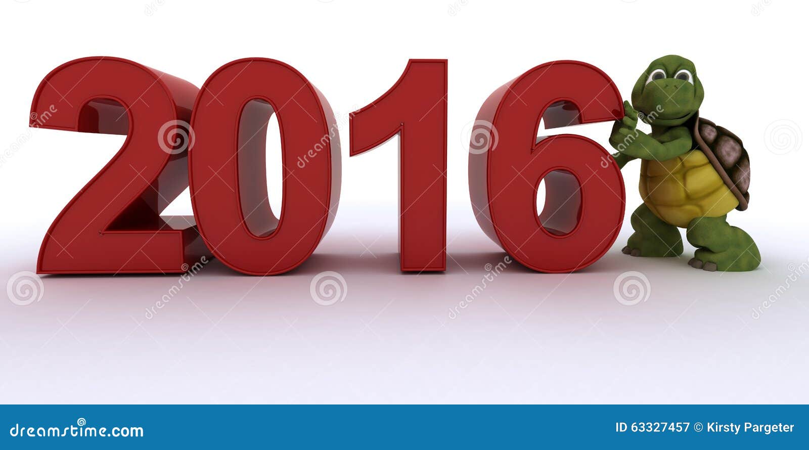 Tortoise Bringing in the New Year Stock Illustration - Illustration of ...