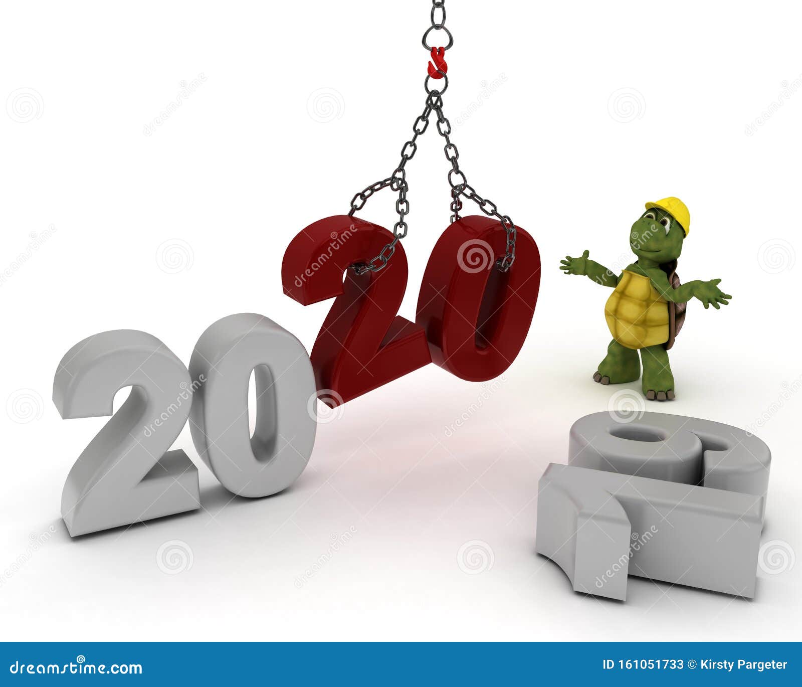 Tortoise Bringing in the New Year Stock Illustration - Illustration of ...