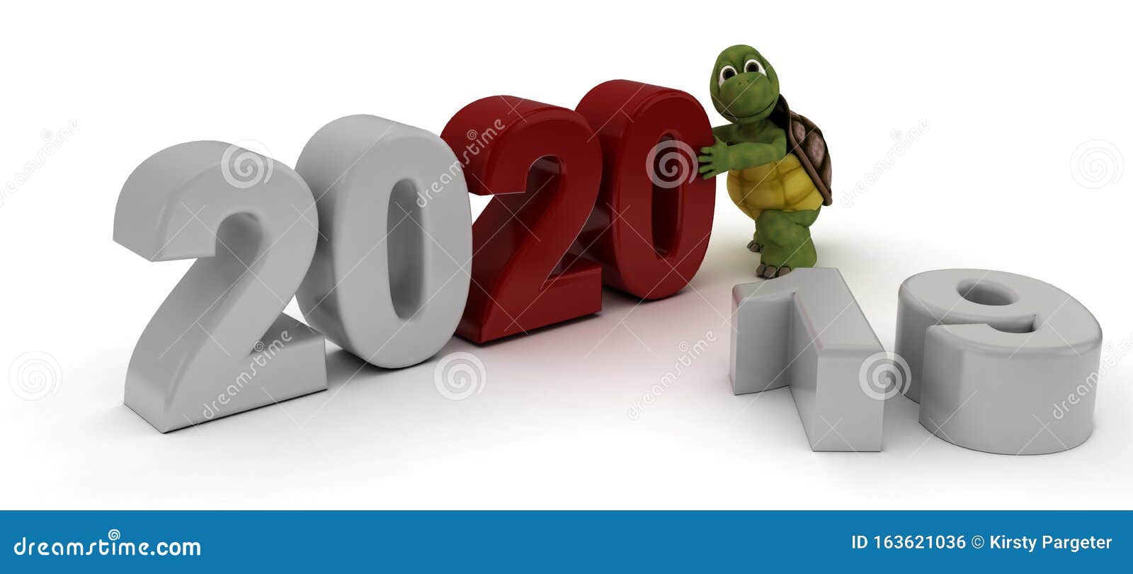 Tortoise Bringing in the New Year Stock Illustration - Illustration of ...