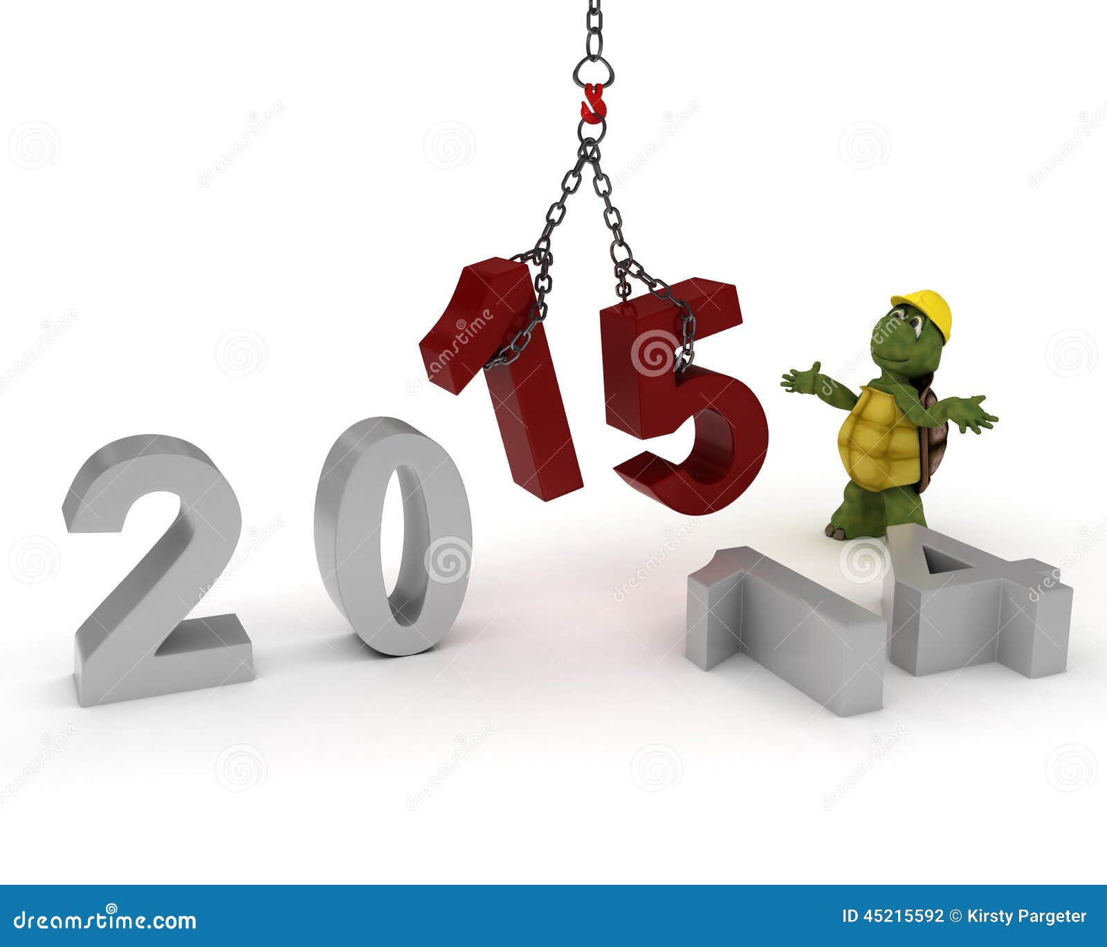 Tortoise Bringing in the New Year Stock Illustration - Illustration of ...