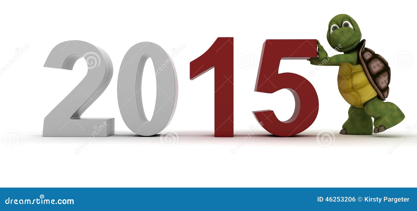 Tortoise Bringing in the New Year Stock Illustration - Illustration of ...