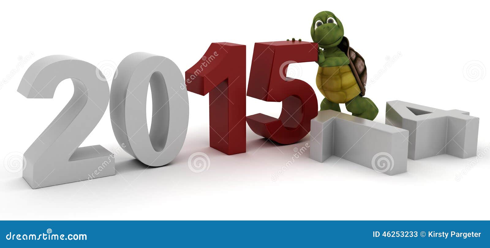 Tortoise Bringing in the New Year Stock Illustration - Illustration of ...