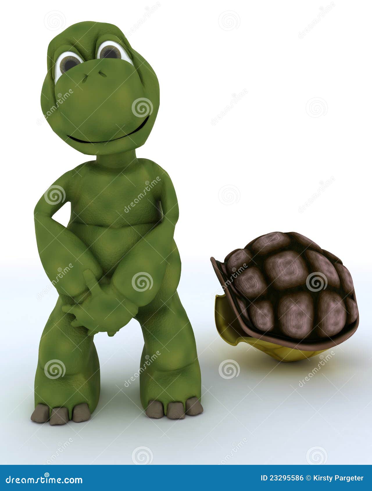 Tortoise Caricature Out of Their Shell Stock Illustration ...