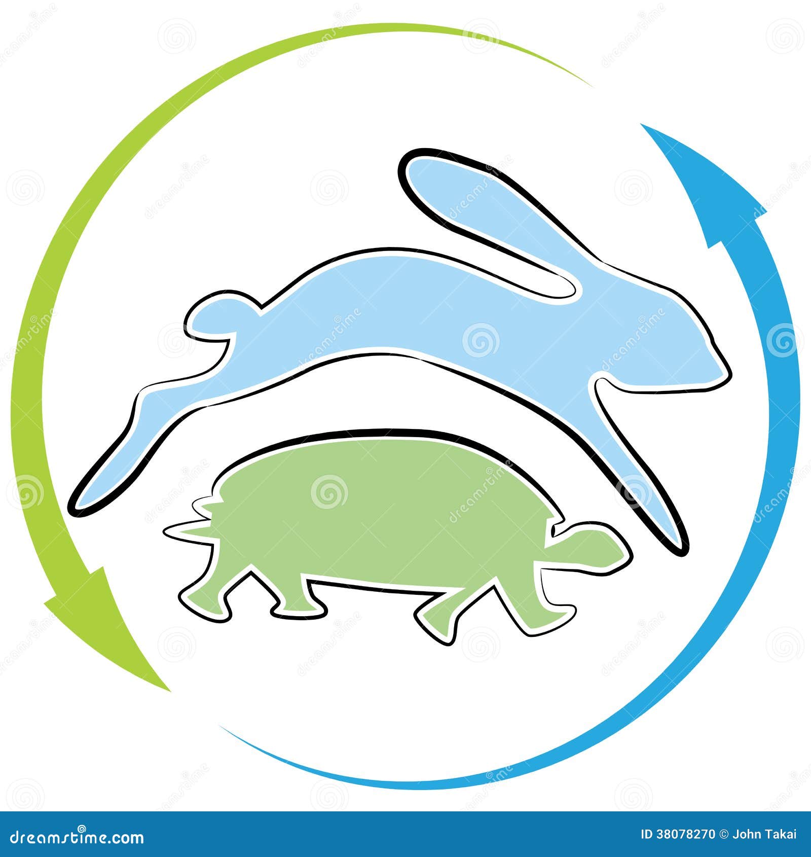 Tortoise And Hare Cartoon Vector | CartoonDealer.com #9478879