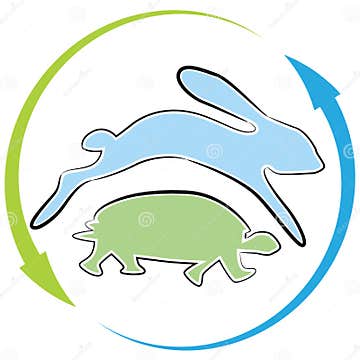 Tortoise Hare Race Cycle stock vector. Illustration of graphic - 38078270
