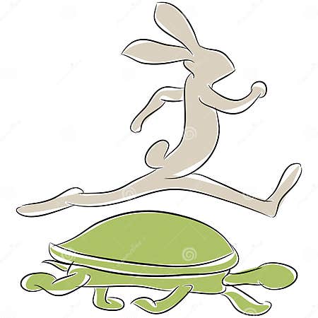 Tortoise and Hare Race stock vector. Illustration of tortoise - 35156280