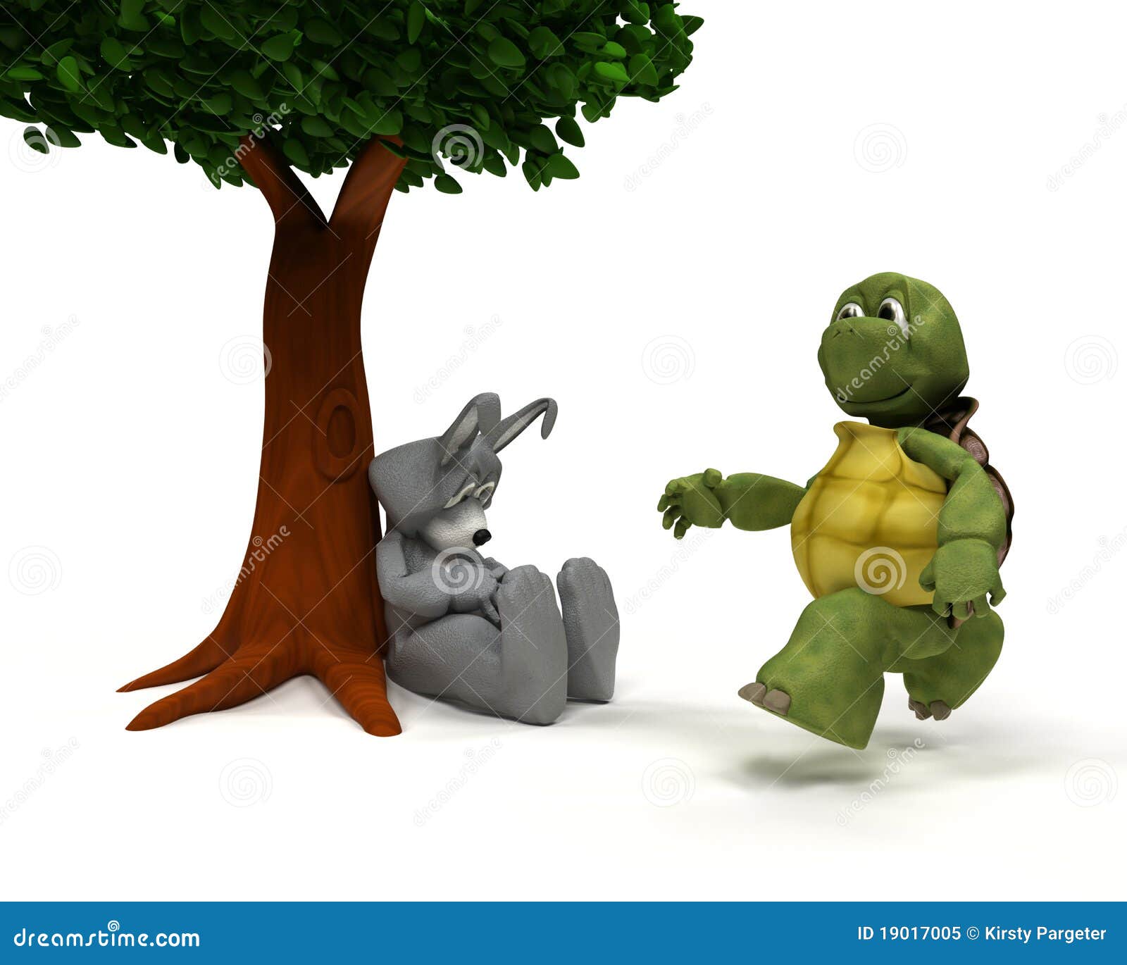 Tortoise and Hare Race Metaphor Stock Illustration - Illustration of ...