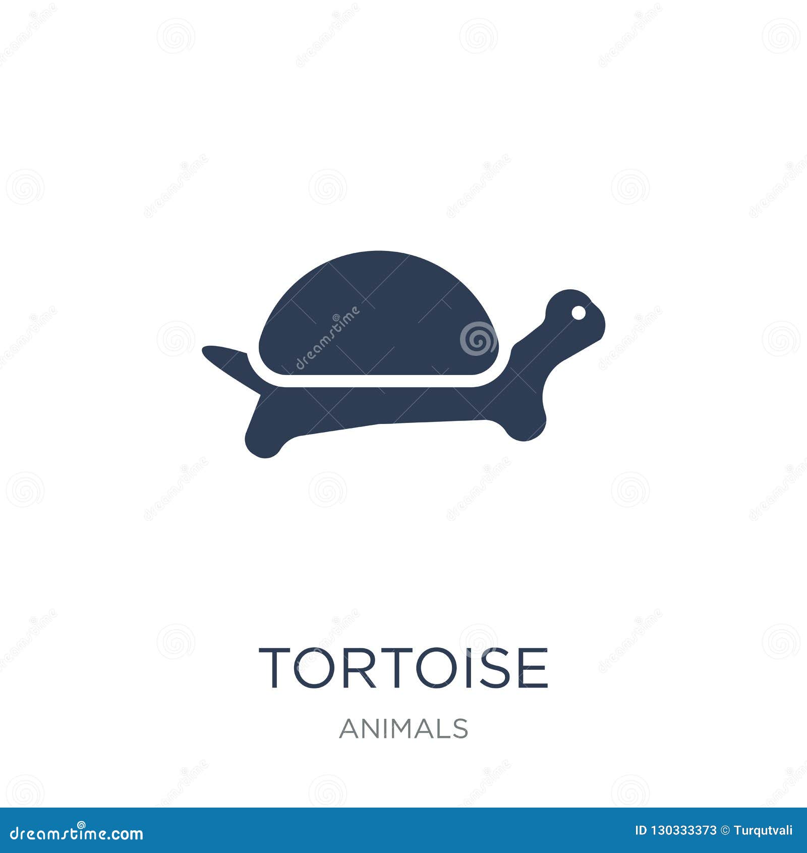 Tortoise Icon. Trendy Flat Vector Tortoise Icon on White Background from Animals Collection ...