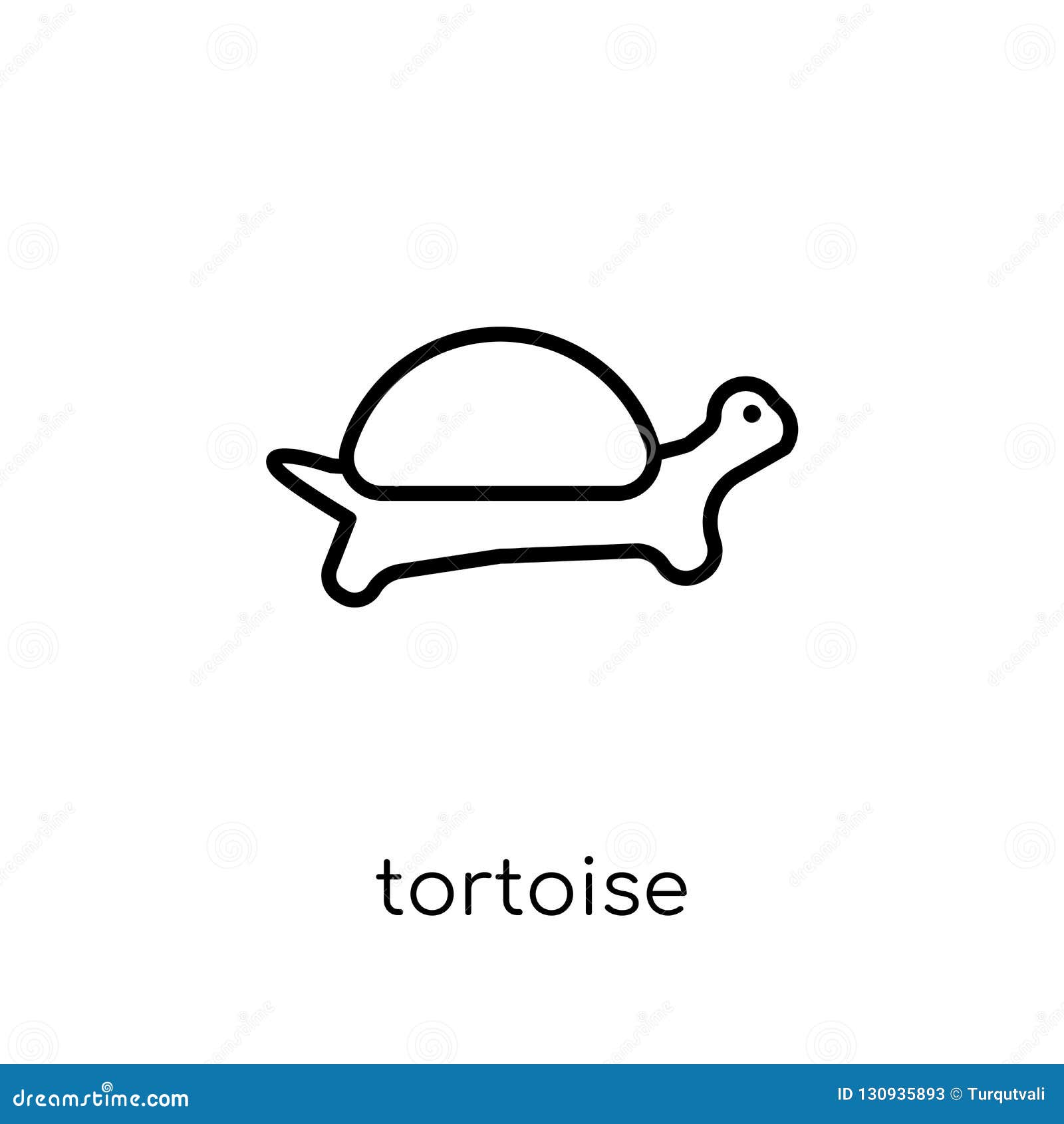Tortoise Icon. Trendy Modern Flat Linear Vector Tortoise Icon on Stock ...