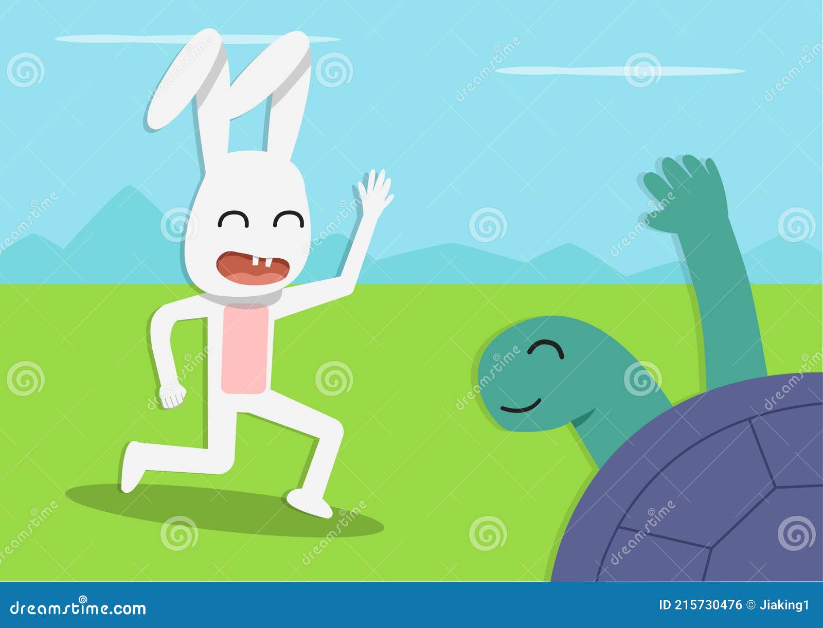 Rabbit Acting In Boring Time, Vector Cartoon | CartoonDealer.com #215730470