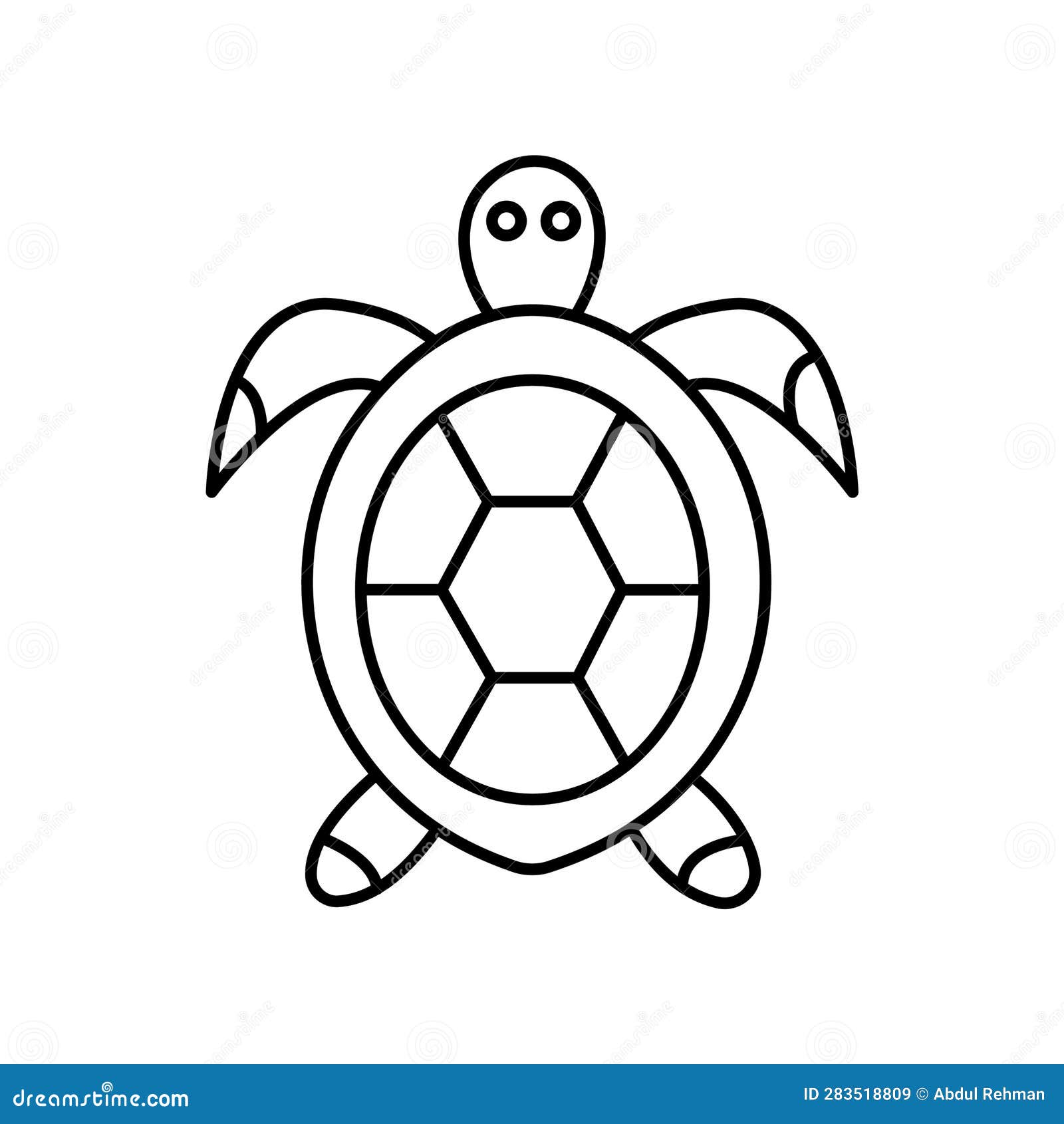 Tortoise Outline Vector Icon that Can Easily Edit or Modify. Stock ...