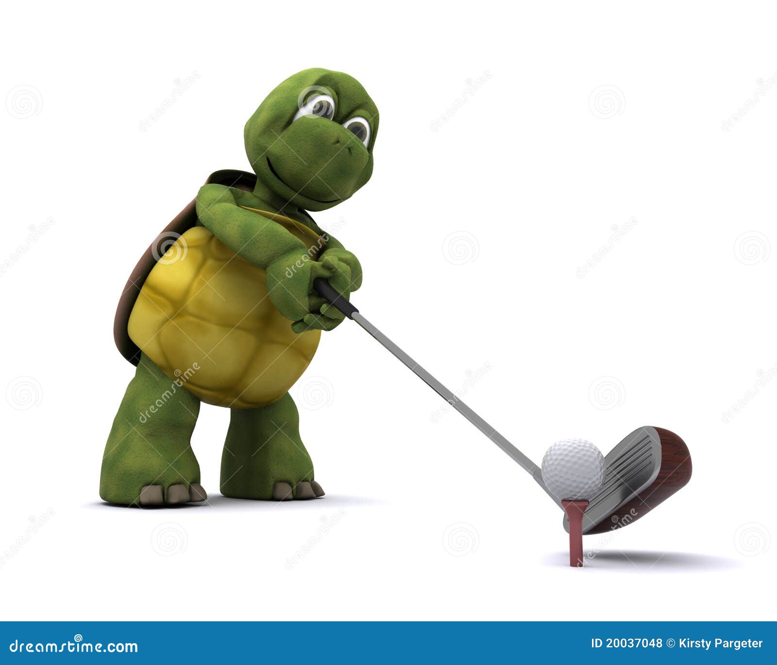 Tortoise Playing golf stock illustration. Illustration of sport - 20037048