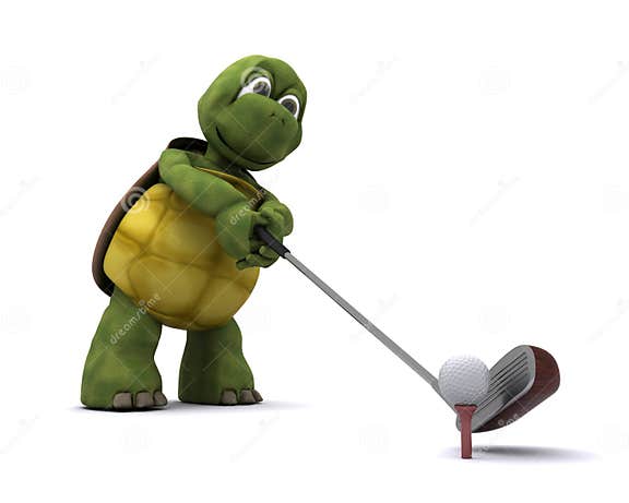 Tortoise Playing golf stock illustration. Illustration of sport - 20037048