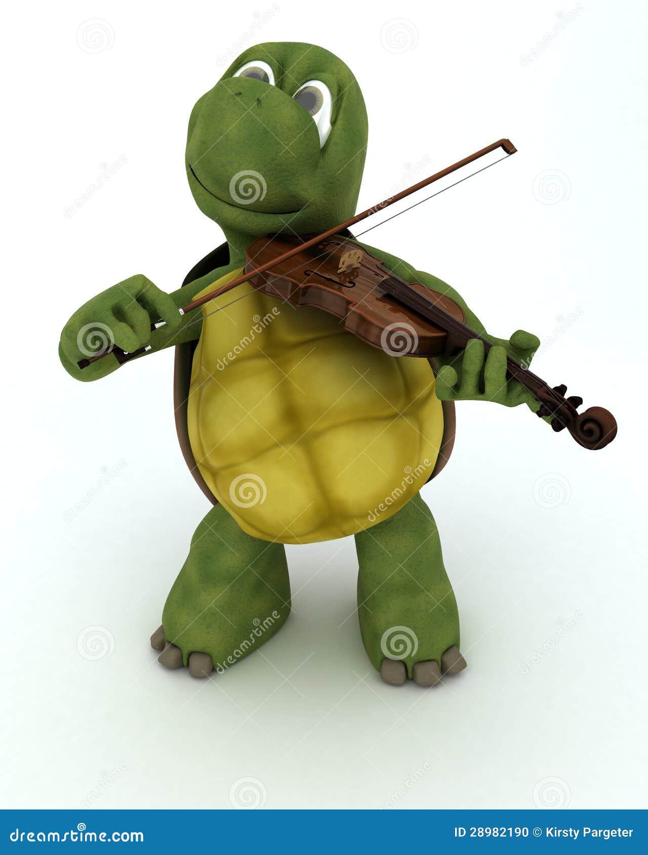 Tortoise Playing the Violin Stock Illustration - Illustration of ...