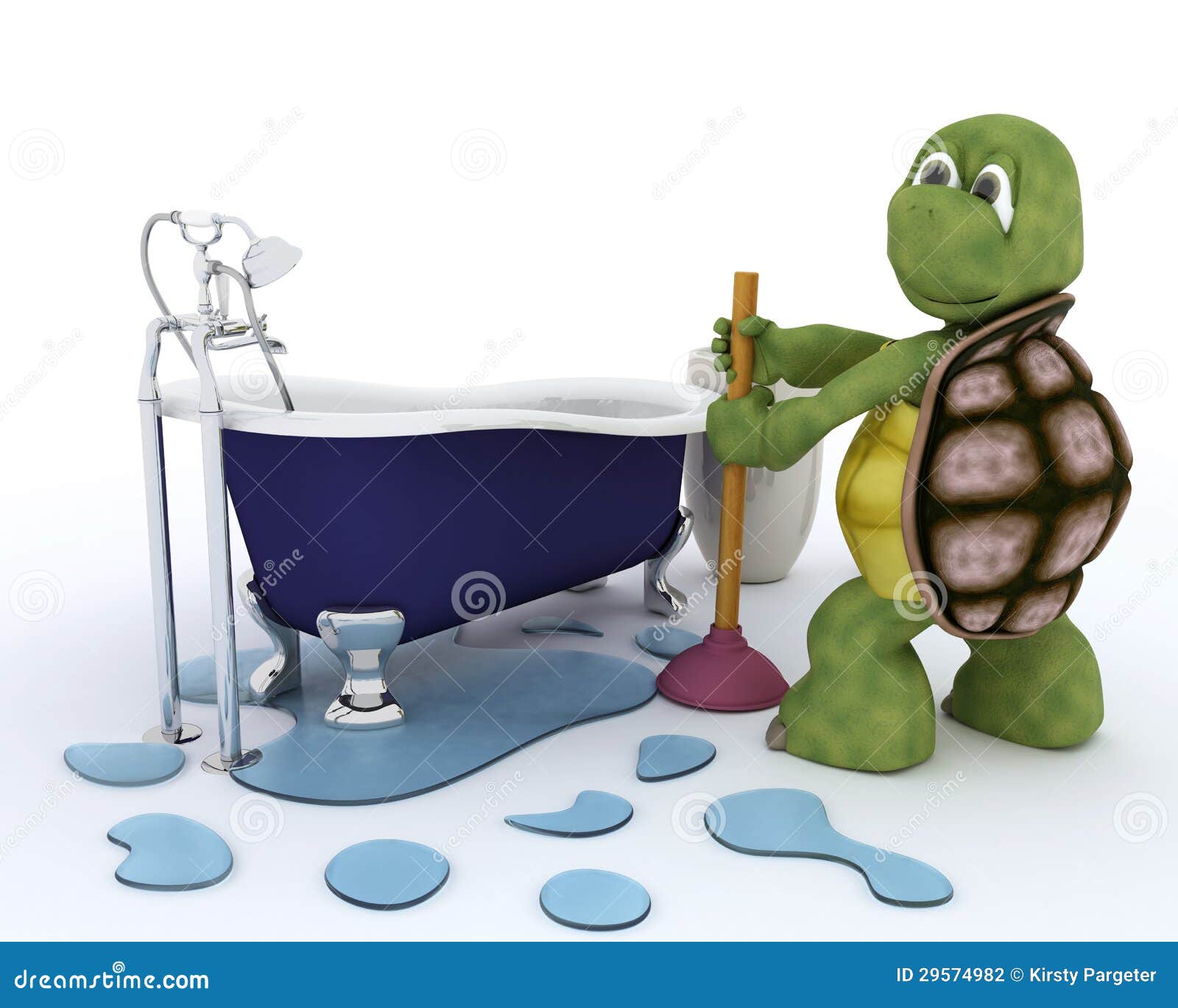 Tortoise Plumbing Contractor Stock Illustration - Illustration of ocean ...