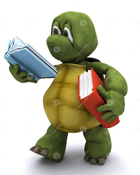Tortoise reading a book stock illustration. Illustration of environment ...