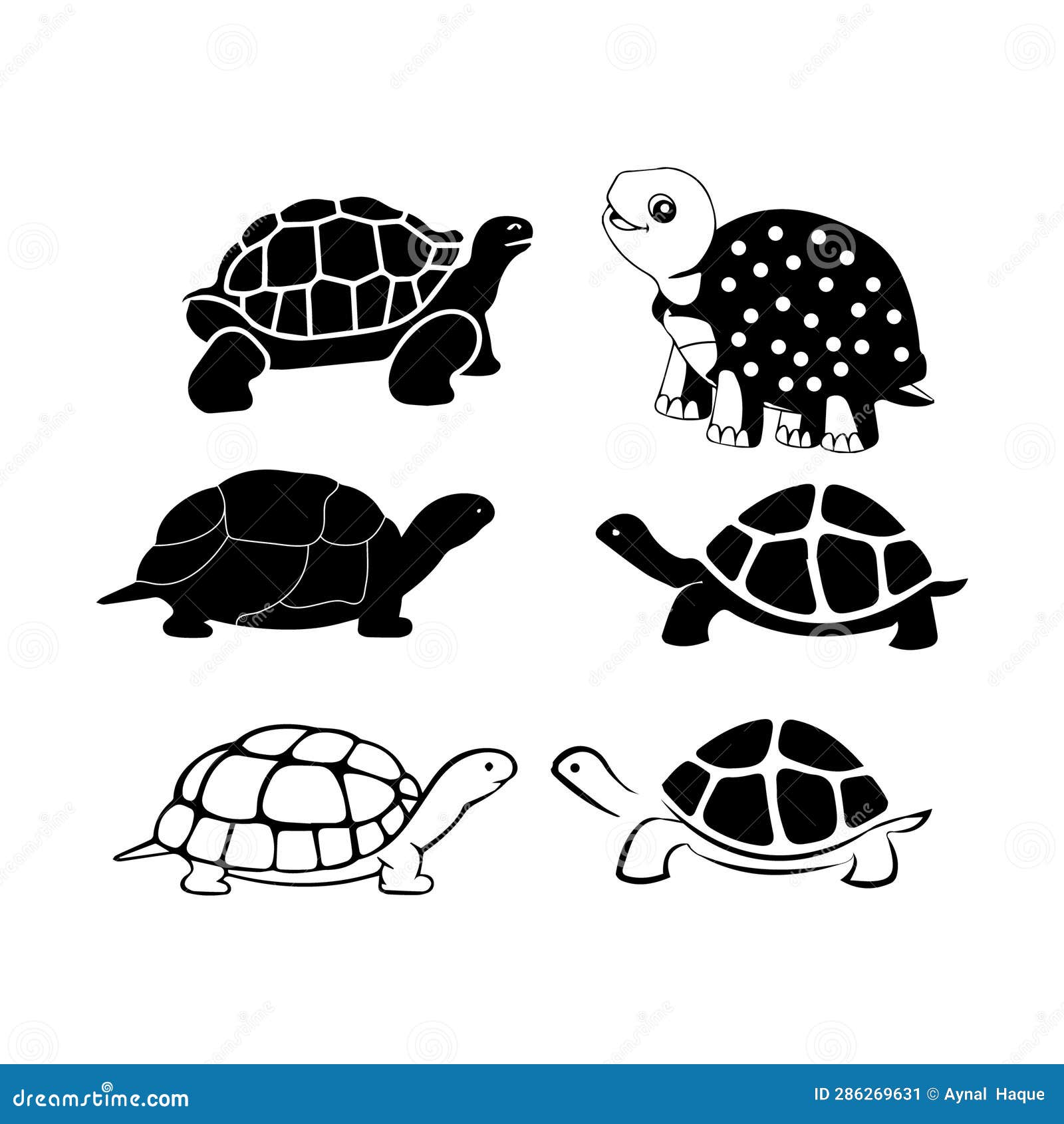 Tortoise Reptile Silhouette Vector Graphic. Stock Vector - Illustration ...