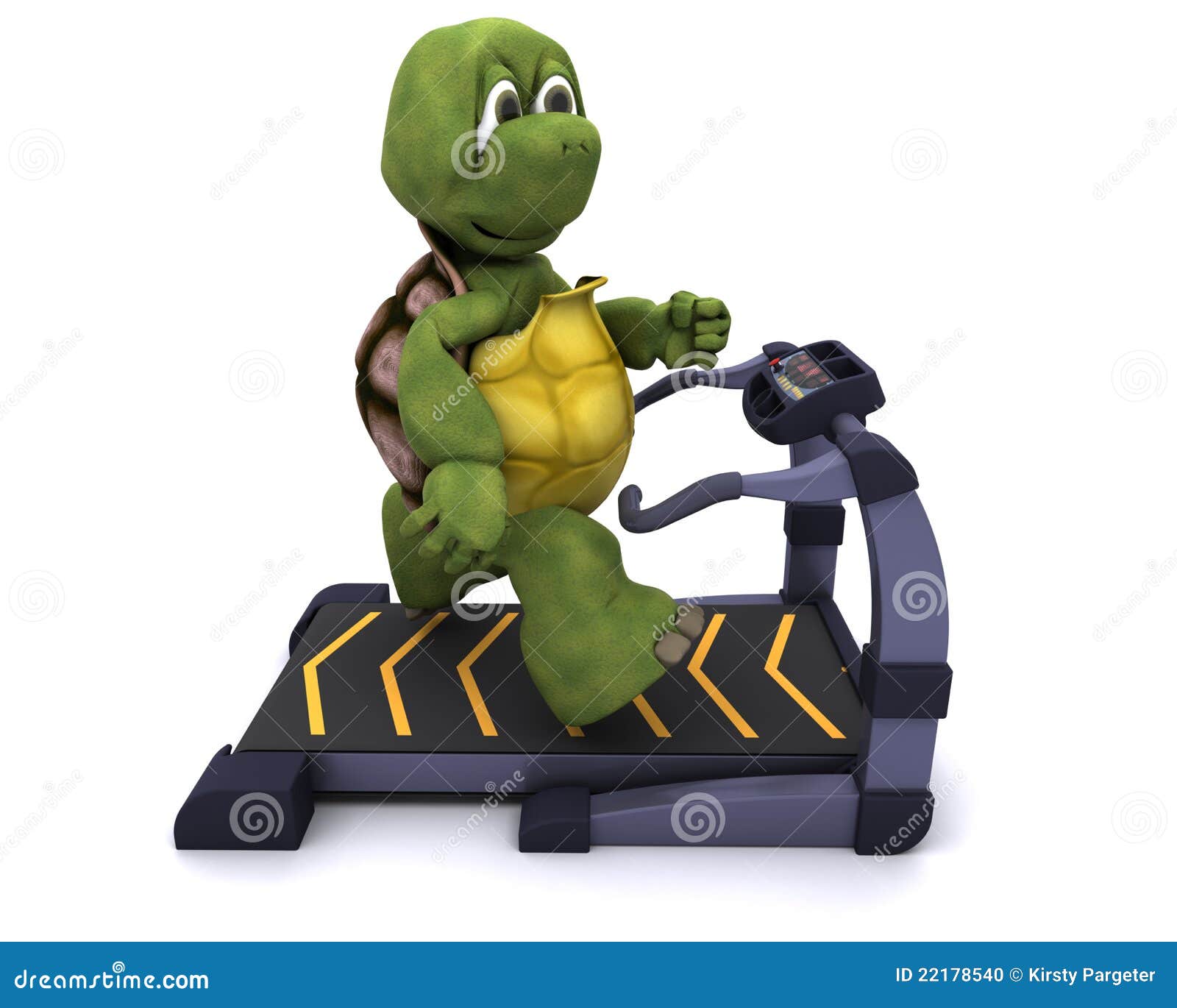 Tortoise Running on a Treadmill Stock Illustration - Illustration of ...