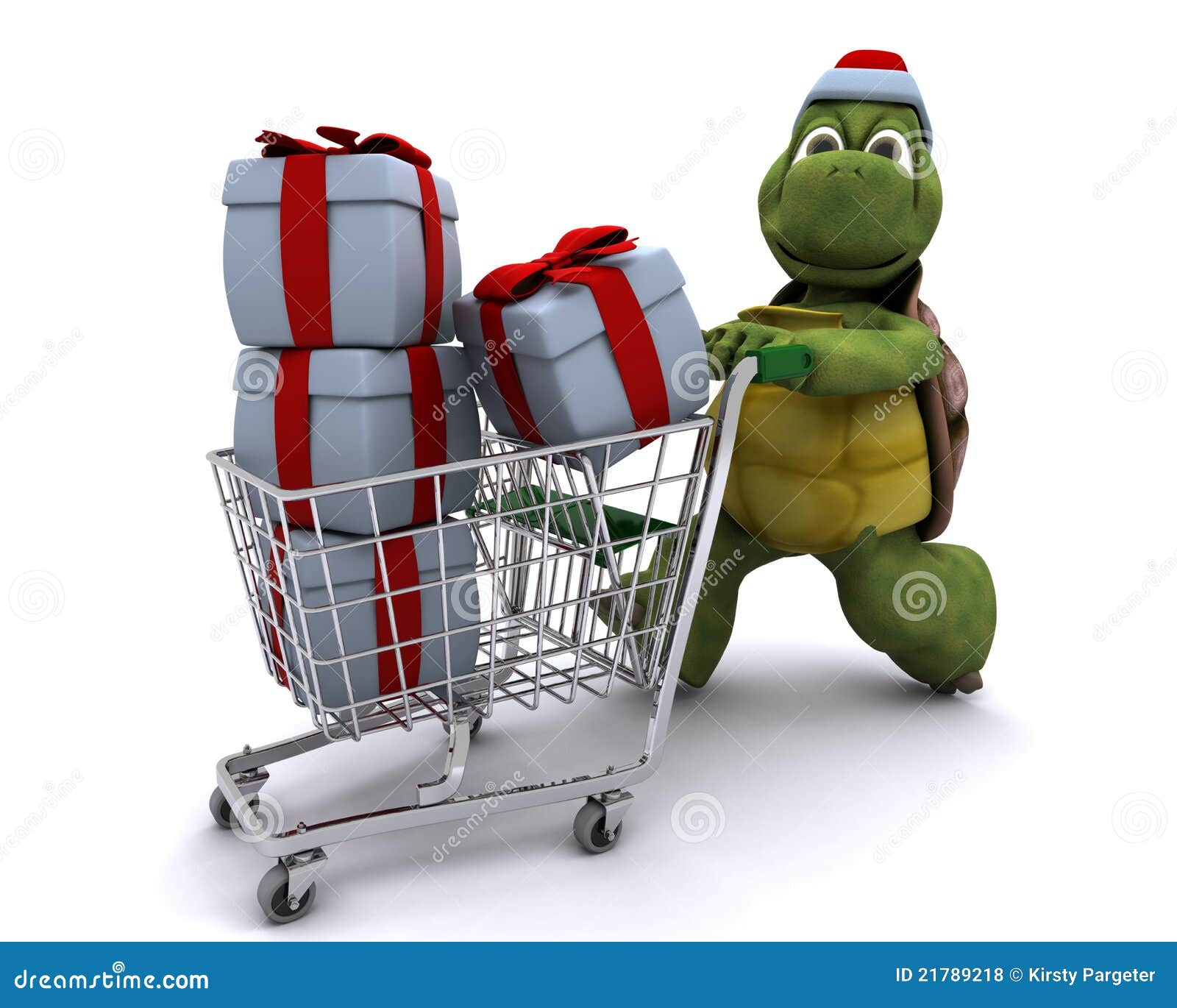 Tortoise santa character stock illustration. Illustration of ecology ...