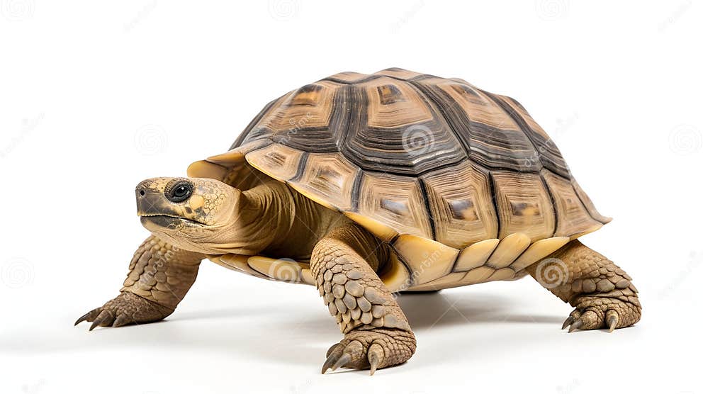 A Tortoise Slowly Moving Across the Frame Stock Illustration ...