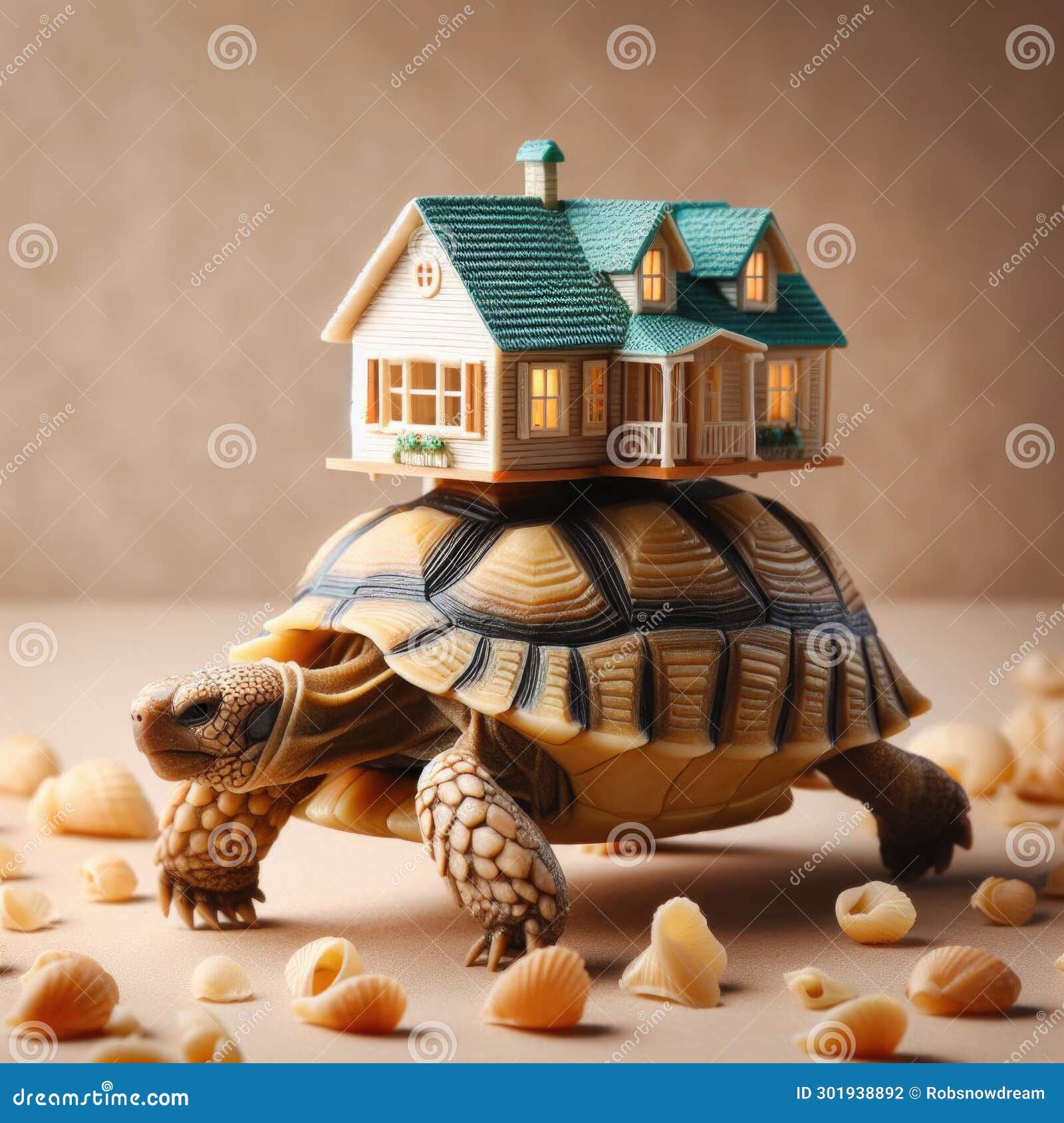 Tortoise House Vector Illustration | CartoonDealer.com #61064738