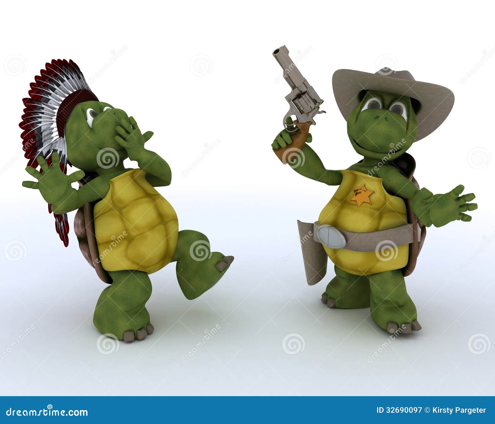 Cowboy Tortoise With Stetson And Pistol Stock Image | CartoonDealer.com ...