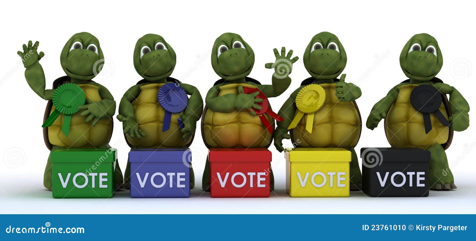 Tortoises Canvasing for Votes in Election Stock Illustration ...