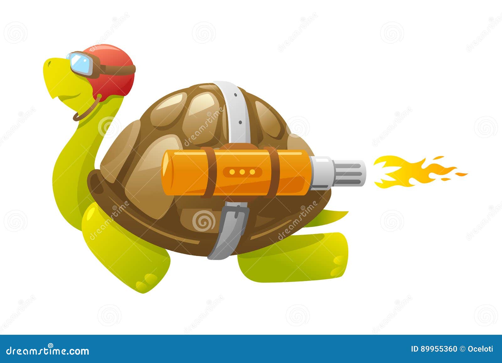 Tortuga de vuelo rápido ilustración del vector. Ilustración de ...
