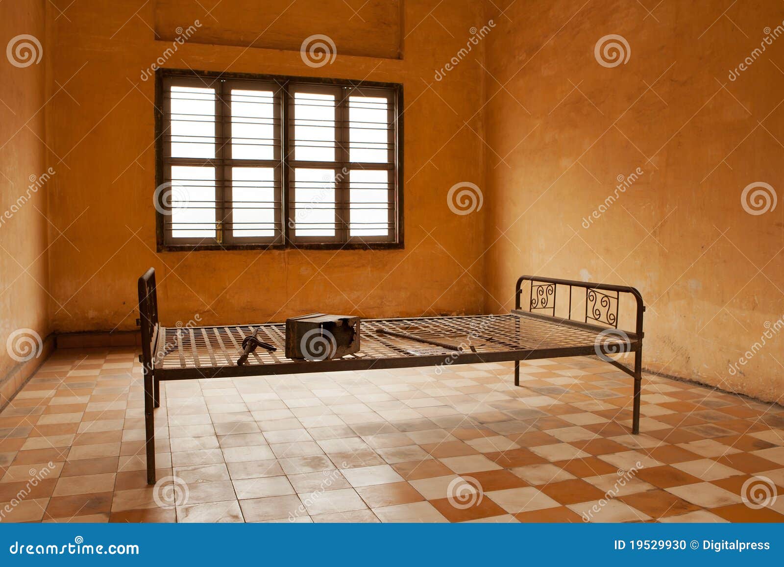 Torture bed in prison cell editorial image. Image of indoors - 19529930