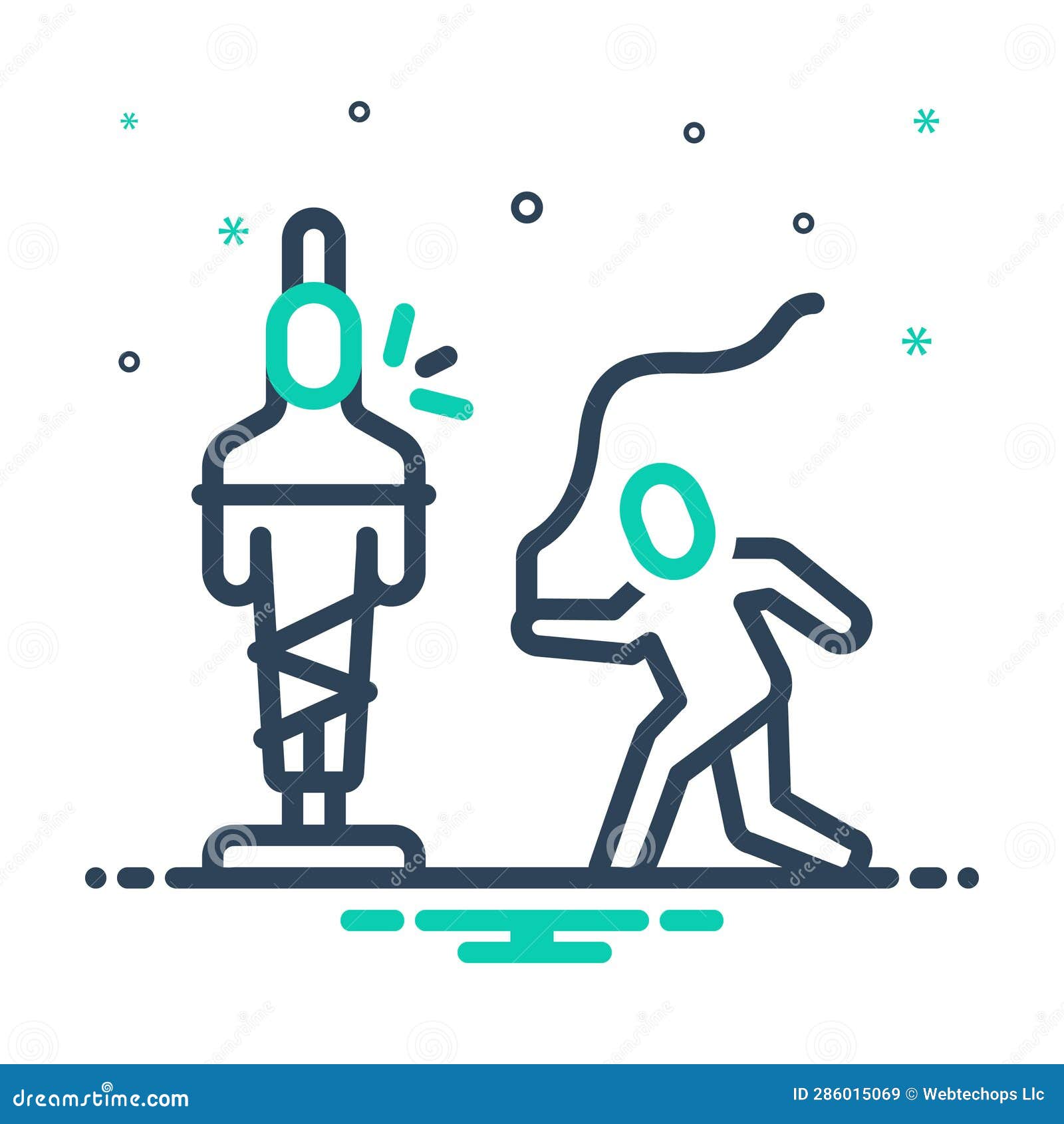 Mix Icon for Torture, Misery and Agony Stock Illustration ...