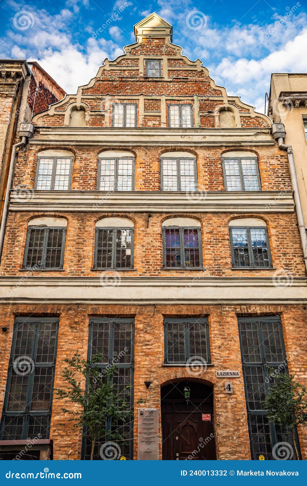 Torun, Poland - August 11, 2021. Historic Buildings in Lazienna Street ... Torun, Poland - August 11, 2021. Historic Buildings in Lazienna Street ...