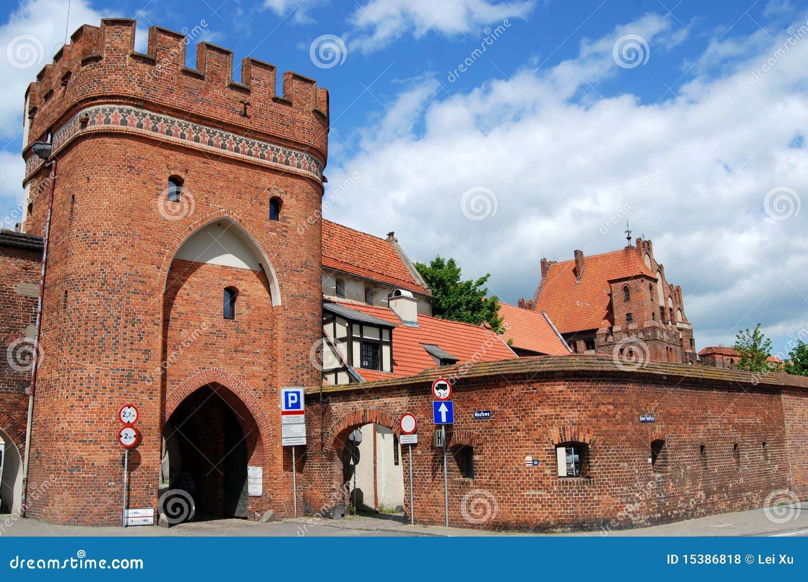 Torun, Poland: Imposing Brick Gate Stock Photo - Image of city, quarter ...
