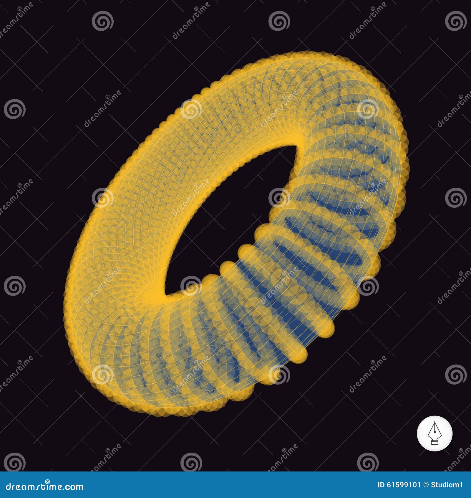 Torus. Connection Structure Stock Vector - Illustration of dimensional ...