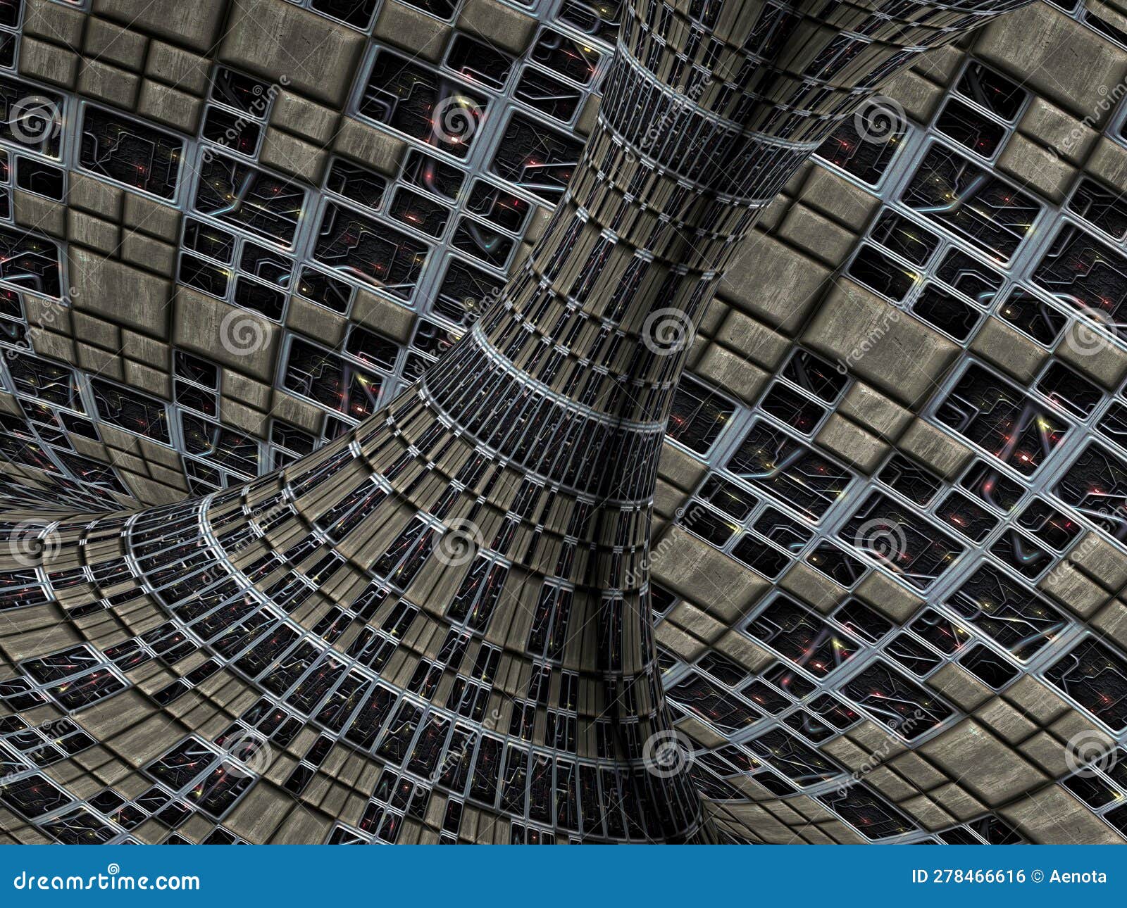 Torus Core with High Tech Surface - UFO Interior - 3D Image Technology ...