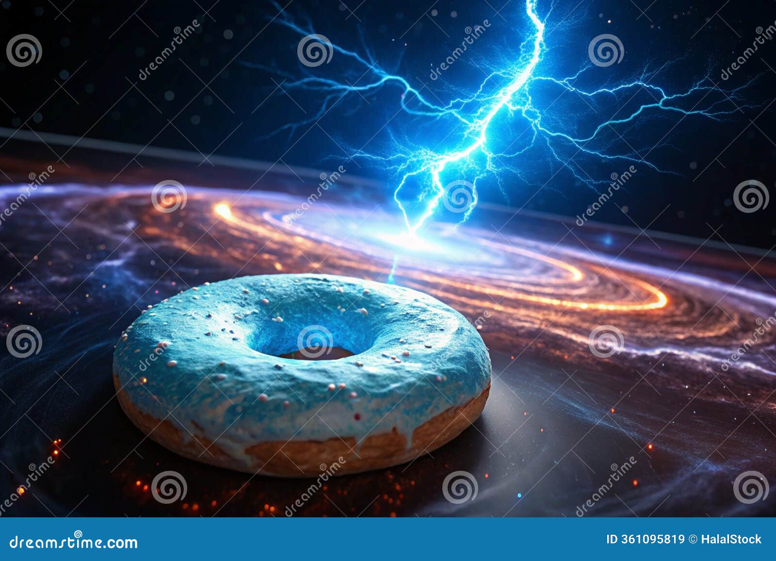 Torus of Energy: a Glowing High-Energy Field in Space Stock ...