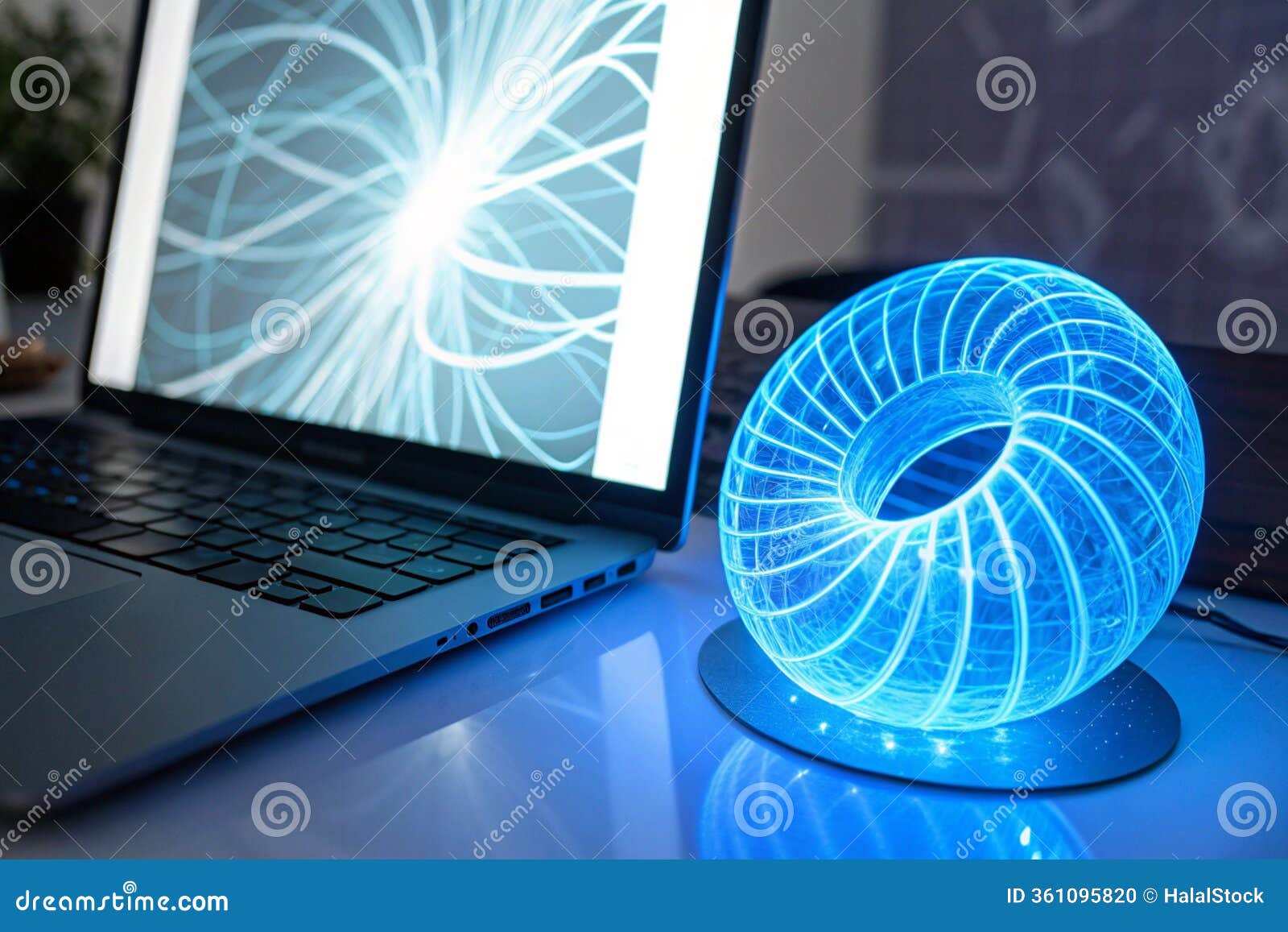 Torus of Energy: a Glowing High-Energy Field in Space Stock ...