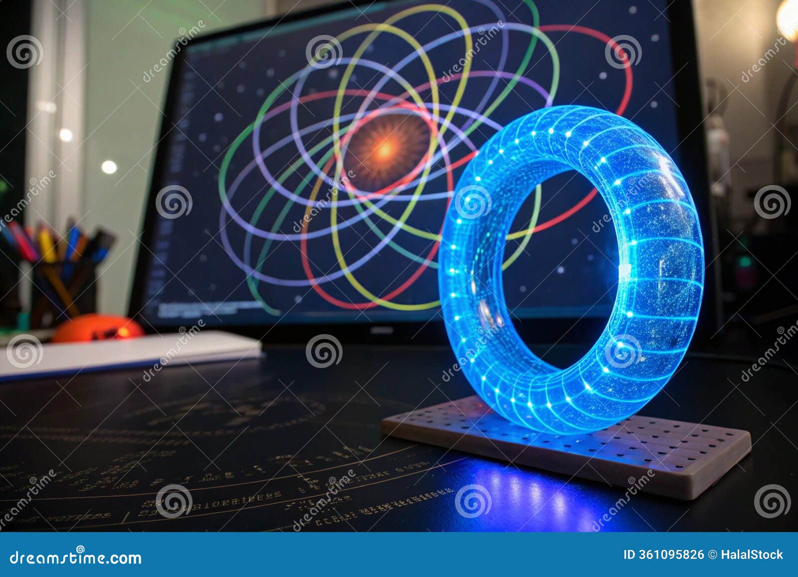 Torus of Energy: a Glowing High-Energy Field in Space Stock ...