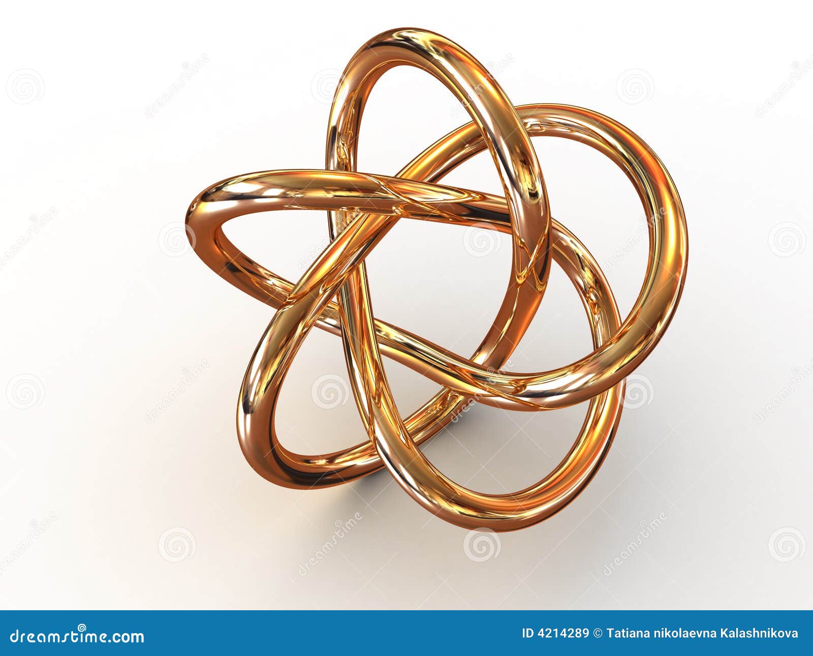 Torus knot. stock image. Image of torus, isolated, mesh - 4214289