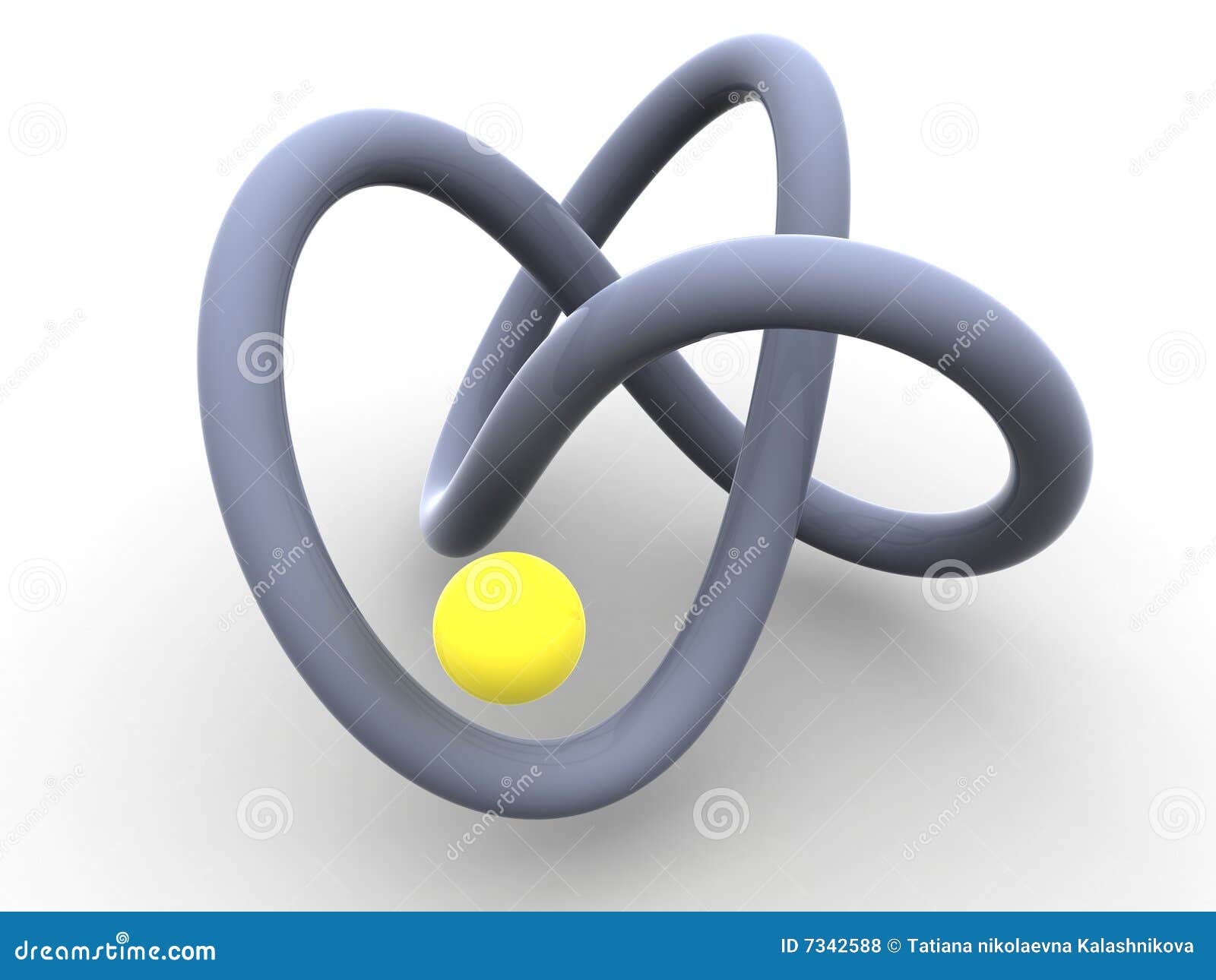 Torus knot stock illustration. Illustration of three, torus - 7342588