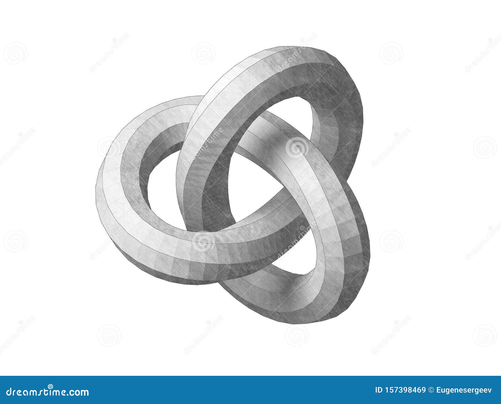 Torus Knot Low Poly Geometrical Representation Stock Illustration ...