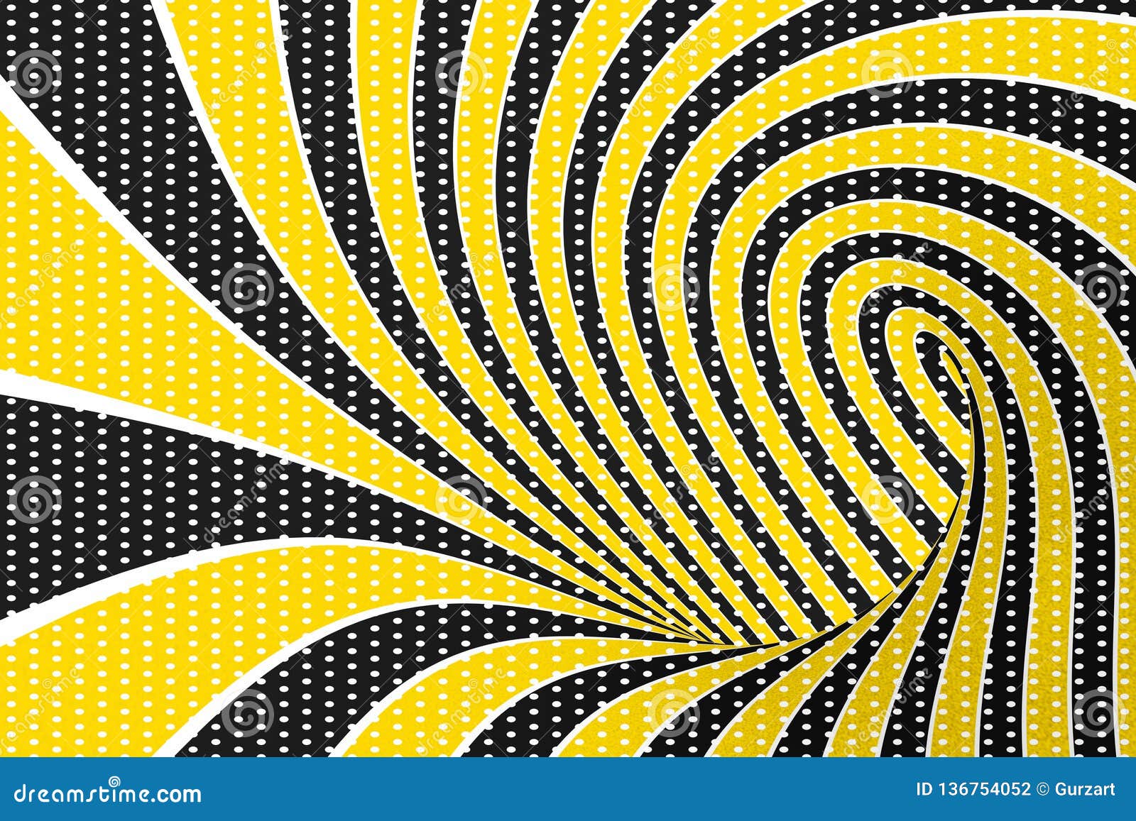 Torus Optical 3D Illusion Raster Illustration. Twisting Loops and Spots ...