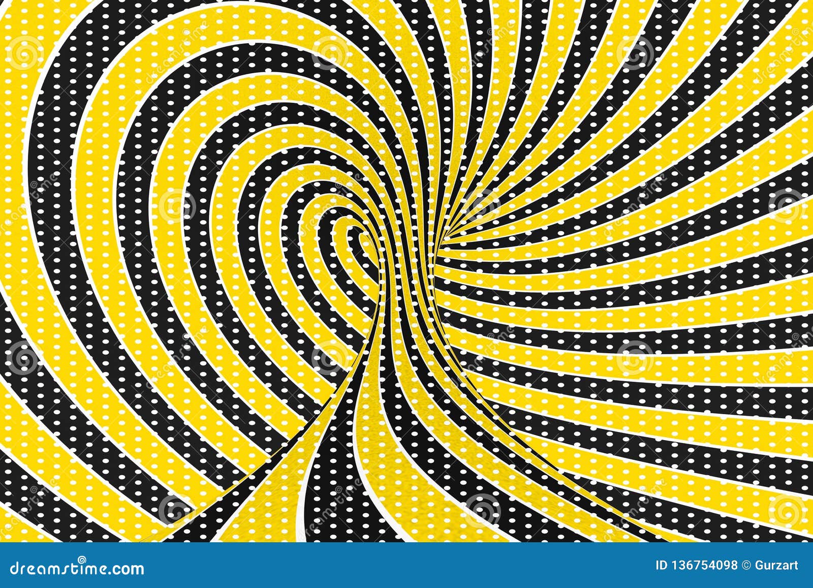 Torus Optical 3D Illusion Raster Illustration. Twisting Loops and Spots ...